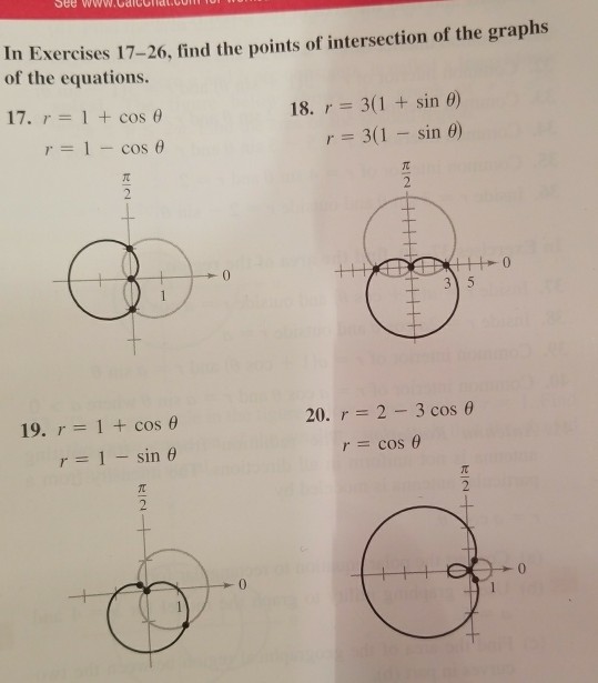 Solved In Exercises 17-26,find the points of intersection of | Chegg.com