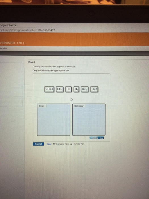 Solved Classify these molecules as polar or nonpolar Drag | Chegg.com