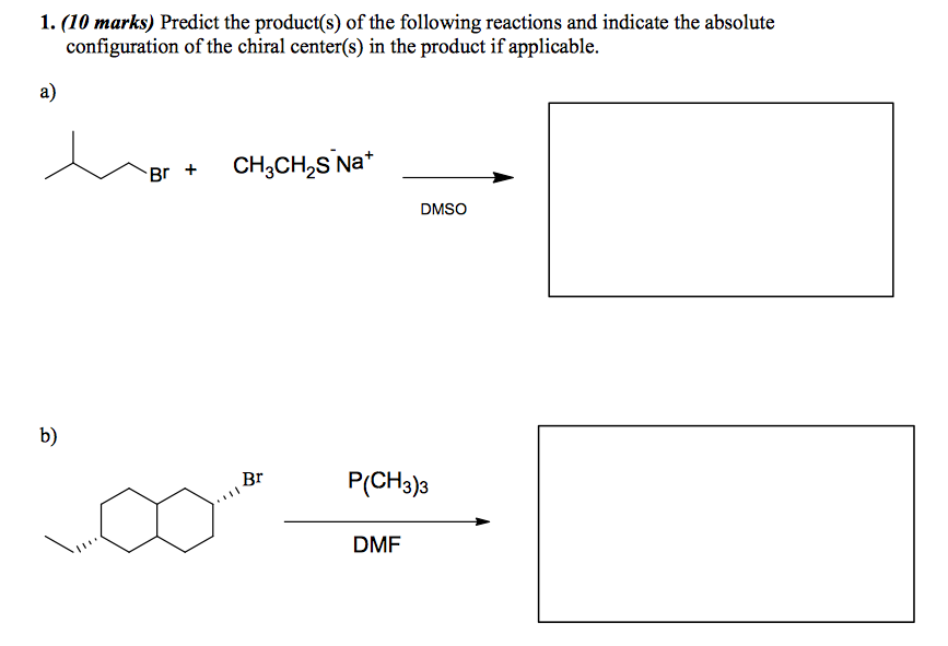 Solved 1. (10 marks) Predict the product(s) of the following | Chegg.com Solved 1. (10 marks) Predict the product(s) of the following | Chegg.com