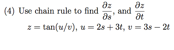 Solved Use chain rule to find partial differential z/partial | Chegg.com