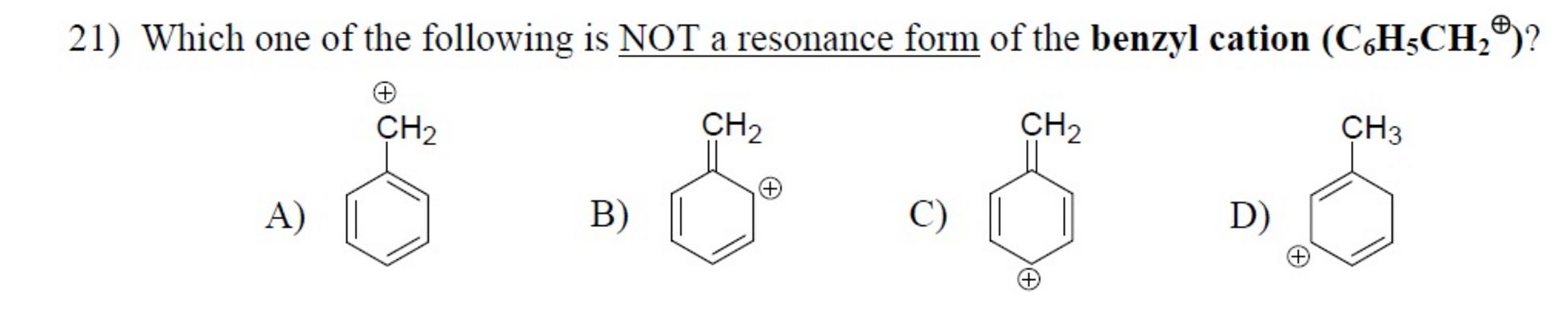 Solved Which one of the following is NOT a resonance form of | Chegg.com