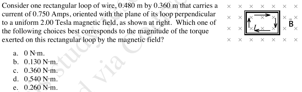 Solved Consider one rectangular loop of wire, 0.480 m by | Chegg.com