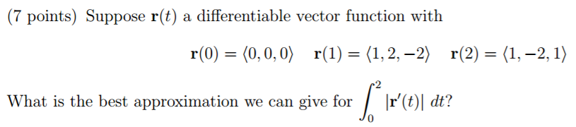 Solved Suppose r(t) a differentiable vector function with | Chegg.com