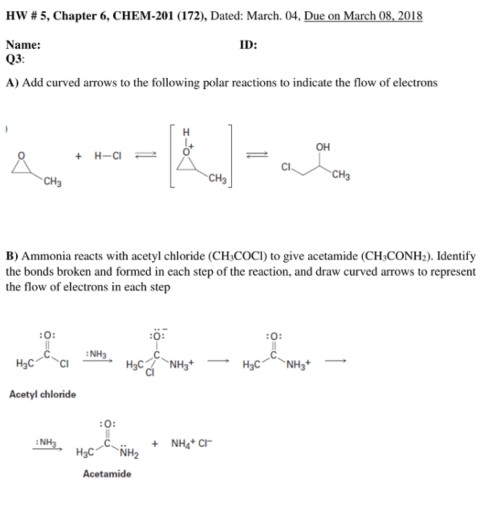 Solved HW # 5, Chapter 6, CHEM-201 (172), Dated: March, 04. | Chegg.com