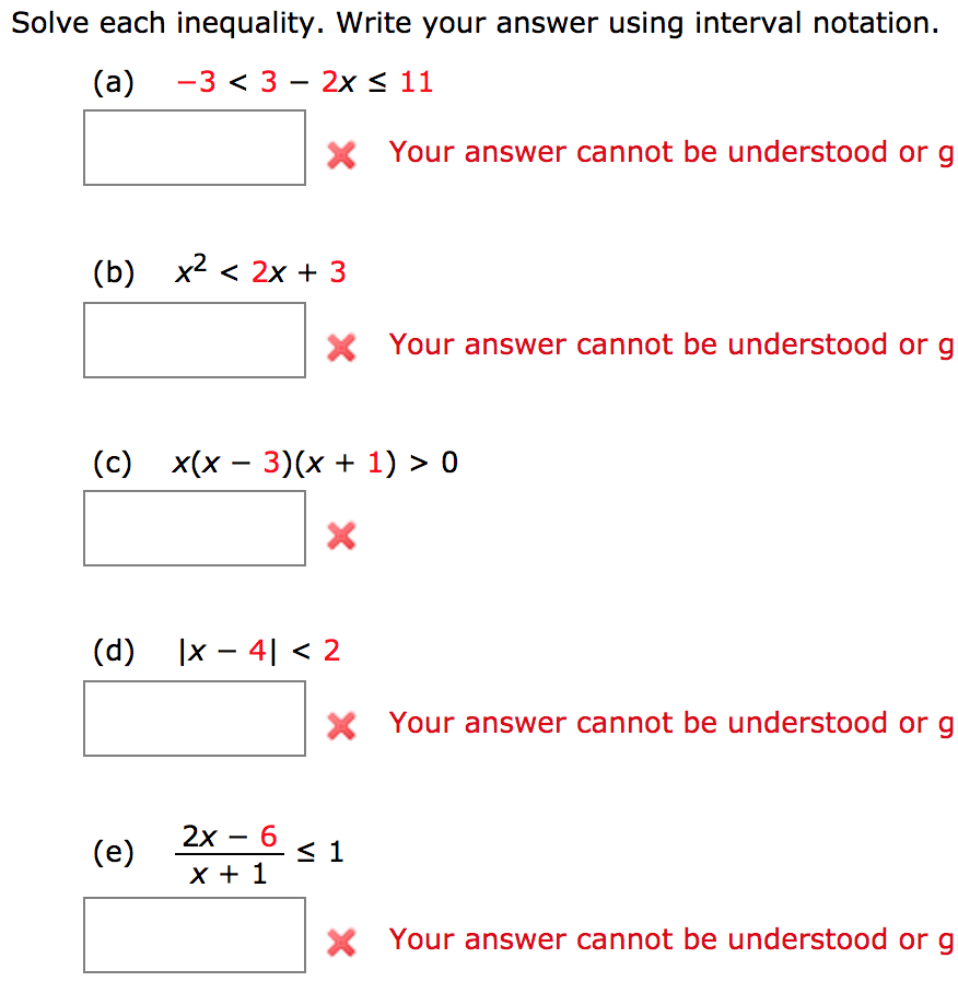 Solved Solve each inequality. Write your answer using | Chegg.com