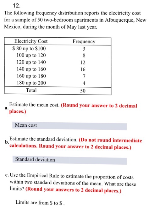 Solved The following frequency distribution reports the | Chegg.com