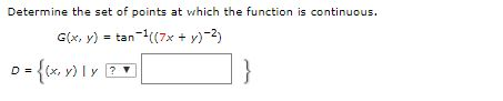 Solved Determine the set of points at which the function is | Chegg.com