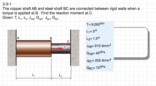 Solved The copper shaft AB and steel shaft BC are connected | Chegg.com