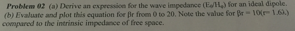 Solved Derive an expression for the wave impedance | Chegg.com