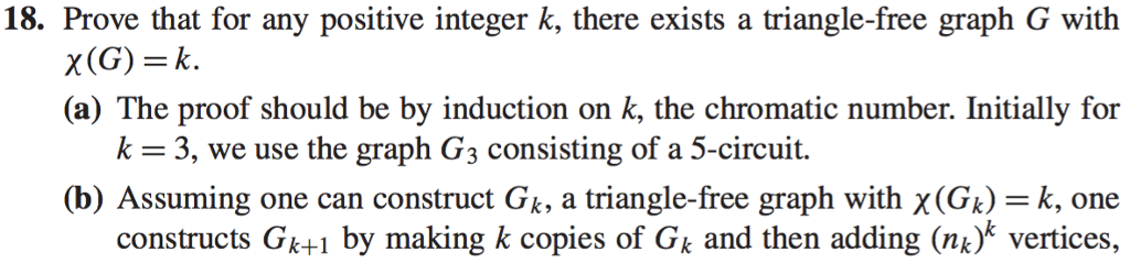 Solved 18. Prove that for any positive integer k, there | Chegg.com