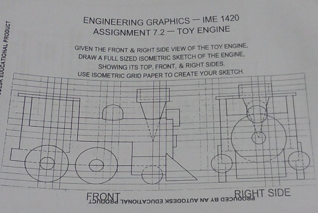 Solved ENGINEERING GRAPHICS IME 1420 ASSIGNMENT 7.2 TOY | Chegg.com