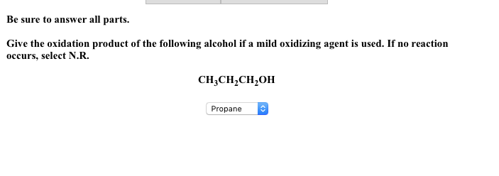 Solved Give the oxidation product of the following alcohol | Chegg.com