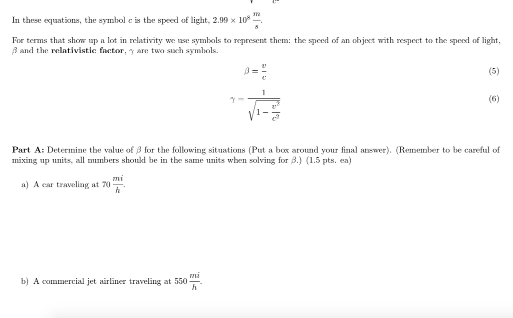 Solved In these equations, the symbol c is the speed of | Chegg.com