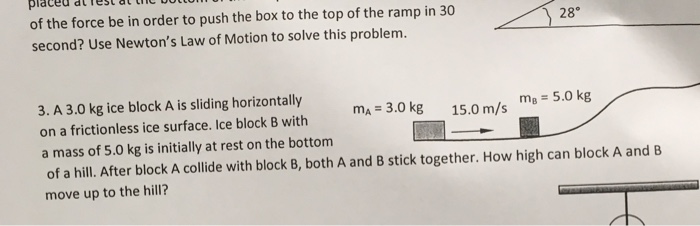 Solved A 3.0 kg ice block A is sliding horizontally on a | Chegg.com