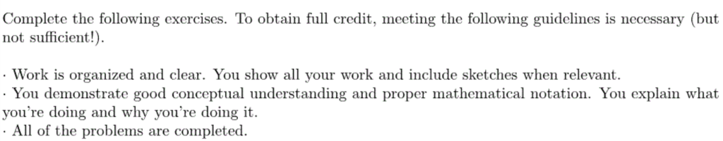 Solved Complete the following exercises. To obtain full | Chegg.com