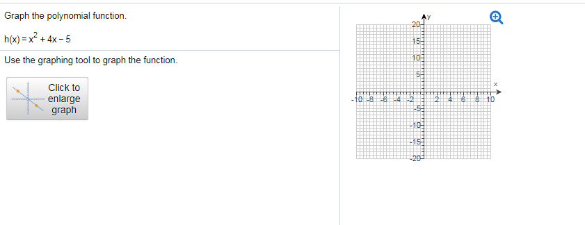 Solved h(x)=x" + 4x-5 Use the graphing tool to graph the | Chegg.com