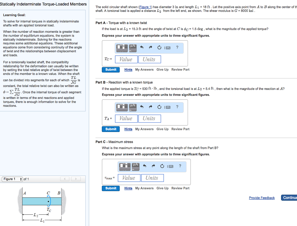 Solved Statically Indeterminate Torque-Loaded Members | Chegg.com