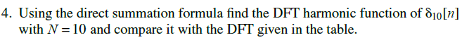 Solved Using the direct summation formula find the DFT | Chegg.com