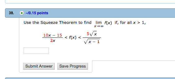 Solved Use the Squeeze Theorem to find lim_x rightarrow | Chegg.com