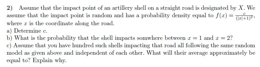 Solved Assume that the impact point of an artillery shell on | Chegg.com