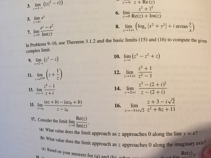 Solved lim_z rightarrow 1 - i (|z|^2 - iz) lim_z rightarrow | Chegg.com