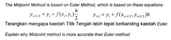 Solved The Midpoint Method is based on Euler Method, which | Chegg.com