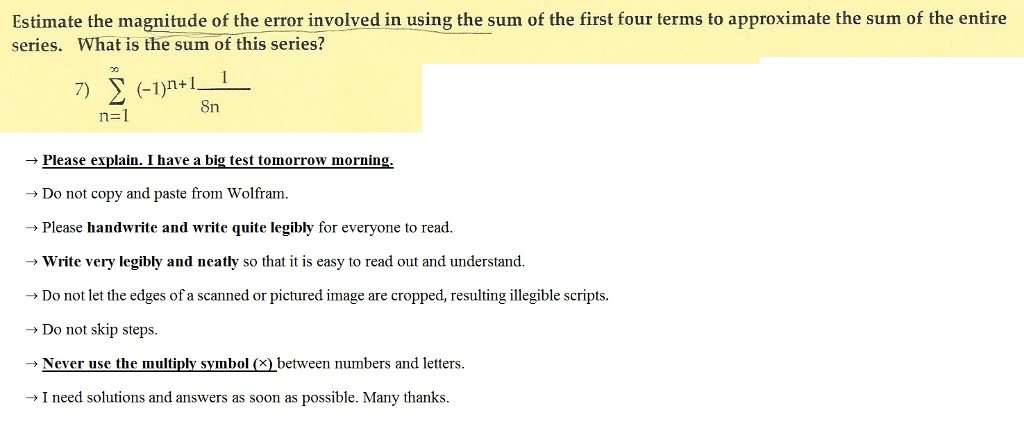 Solved Estimate the magnitude of the error involved in using | Chegg.com
