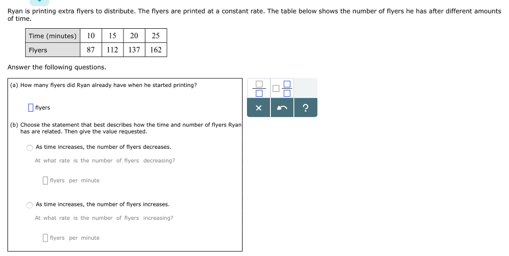 Solved Ryan is printing extra flyers to distribute. The | Chegg.com