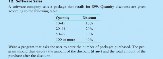 Solved 12. Software Sales A software company sells a package | Chegg.com