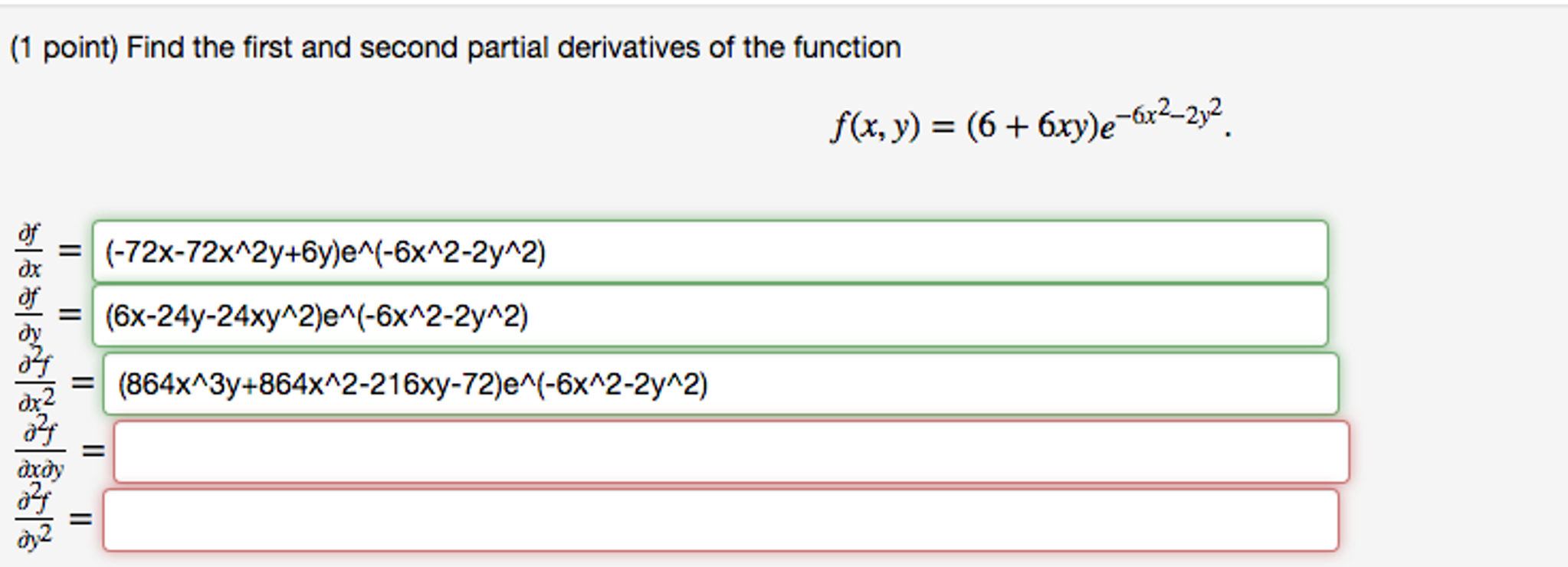 Solved Find the first and second partial derivatives of the | Chegg.com