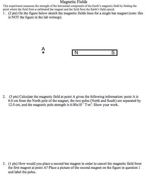 Solved Magnetic Fields This experiment measures the strength | Chegg.com