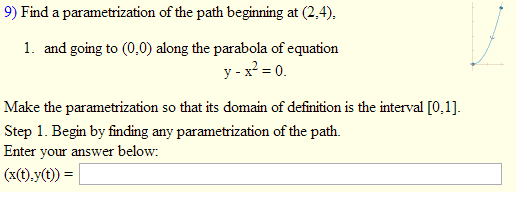 Solved Find a parametrization of the path beginning at | Chegg.com