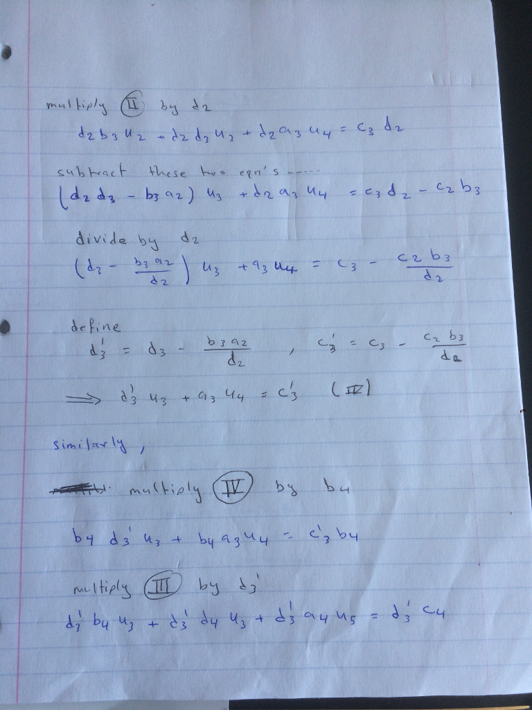 i need help with the second code ( thomas algorithm ) | Chegg.com