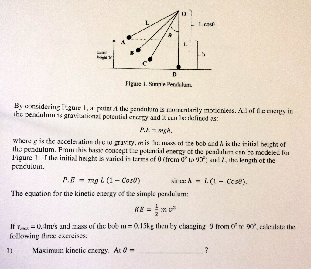 Pendulum Physics Energy