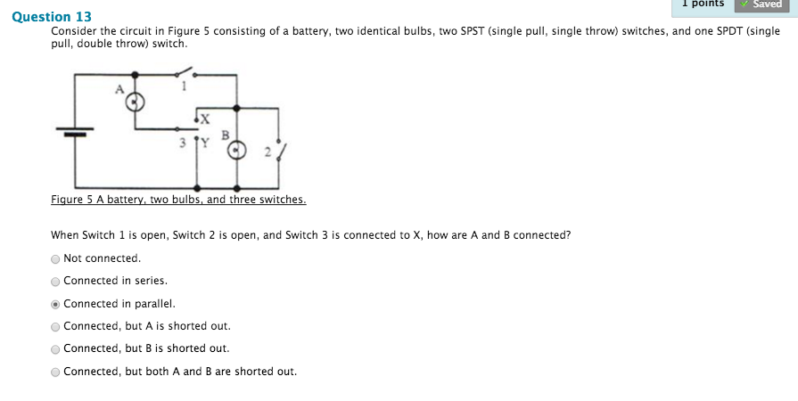 Solved 1 points Saved Question 13 Consider the circuit in | Chegg.com Solved 1 points Saved Question 13 Consider the circuit in | Chegg.com