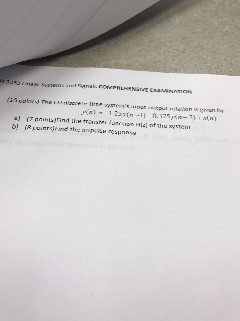 Solved The Lti Discrete Time Systems Input Output Relation 1708