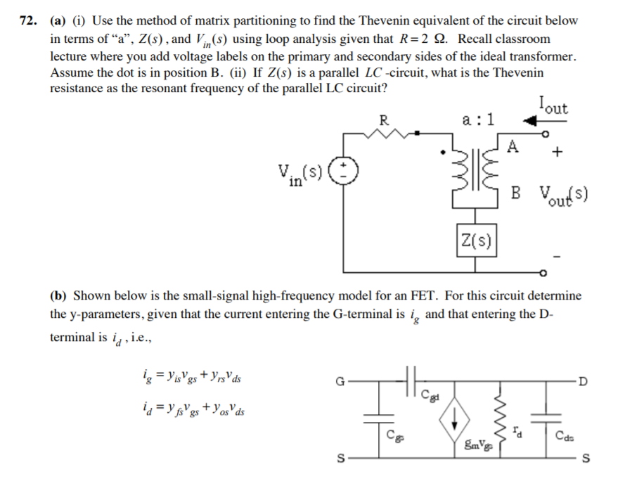 Solved (a) (i) Use the method of matrix partitioning to find | Chegg.com