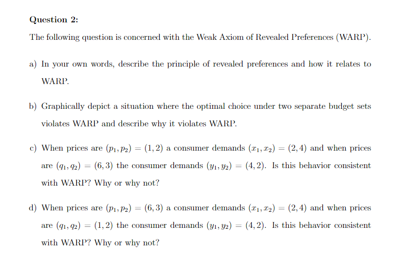 Solved Question 2: The following question is concerned with | Chegg.com