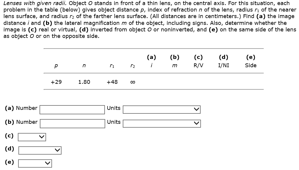 Solved Lenses with given radii. Object O stands in front of | Chegg.com