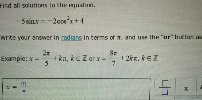 Solved Find all solutions to the equations. -5sin x= | Chegg.com
