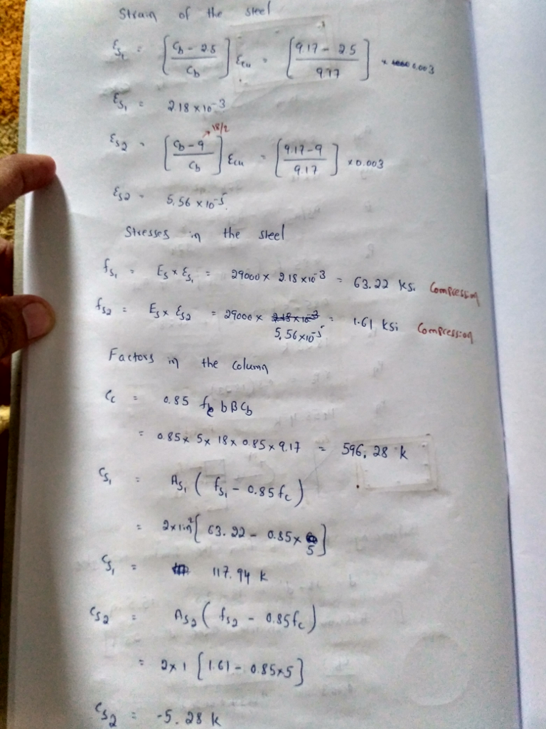 (Solved) - For the column shown in Fig. P11-5, use a strain ...