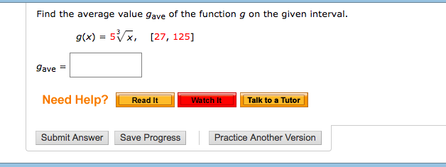 Solved Find The Average Value Gave Of The Function G On The