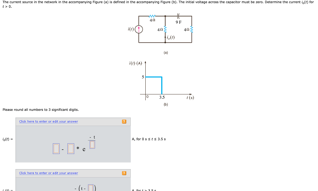 Solved The current source in the network in the accompanying | Chegg.com
