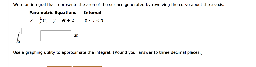 Solved Write an integral that represents the area of the | Chegg.com