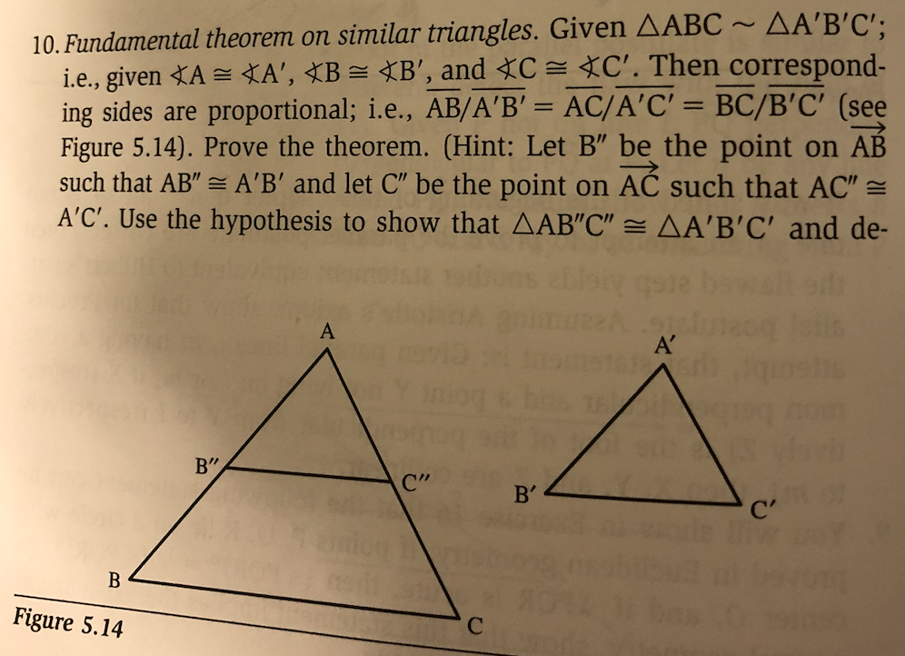 Solved he fundamental theorem on similar triangles (Exercise | Chegg.com