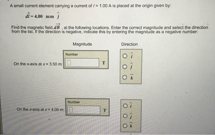Solved A small current element carrying a current of I = | Chegg.com