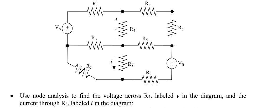 Solved Use node analysis to find the voltage across R4, | Chegg.com