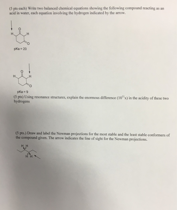 Solved (5 pts each) Write two balanced chemical equations | Chegg.com Solved (5 pts each) Write two balanced chemical equations | Chegg.com