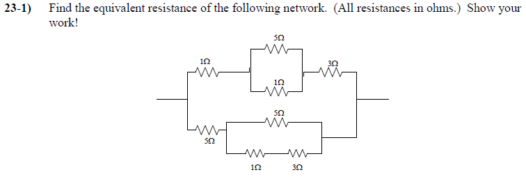 Solved Find the equivalent resistance of the following | Chegg.com