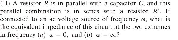 Solved A resistor R is in parallel with a capacitor C, and | Chegg.com